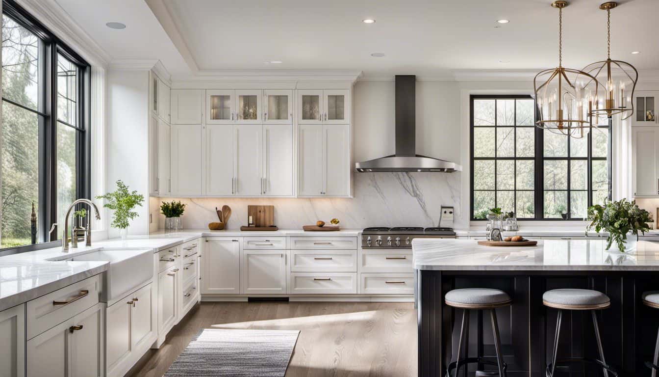 The timeless appeal of white kitchen cabinets with black hardware - Vip ...